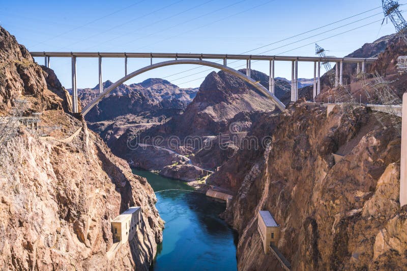Hoover Dam on Sunny Day,Nevada,usa Stock Image - Image of energy ...