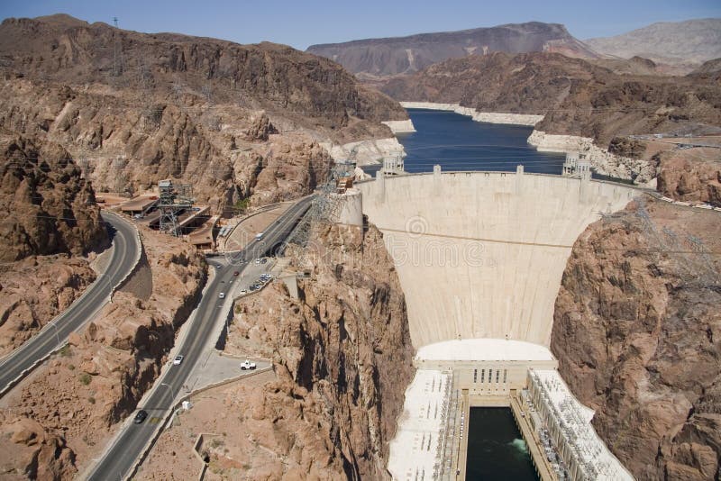 Hoover Dam, View from Above Stock Photo - Image of scenic, sightseeing ...