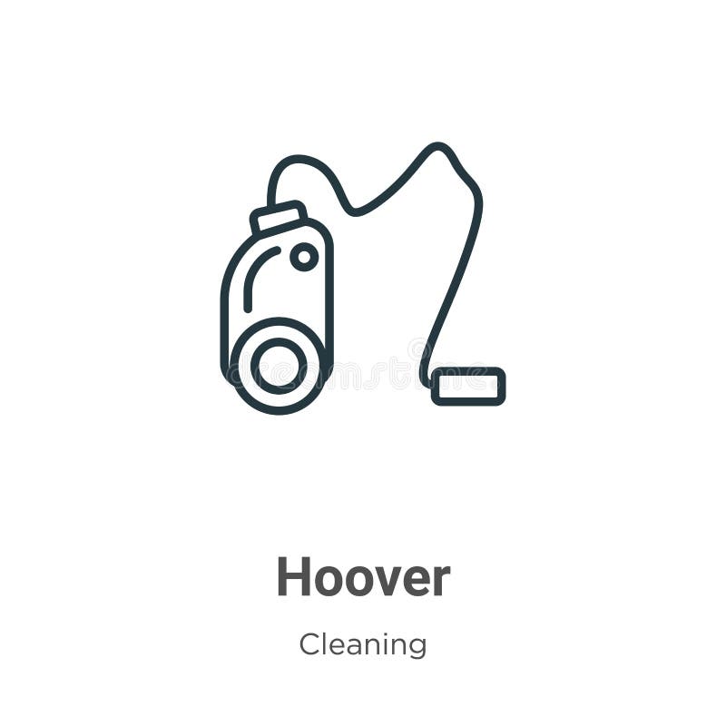 Outline Hoover Vector Icon. Isolated Black Simple Line Element ...