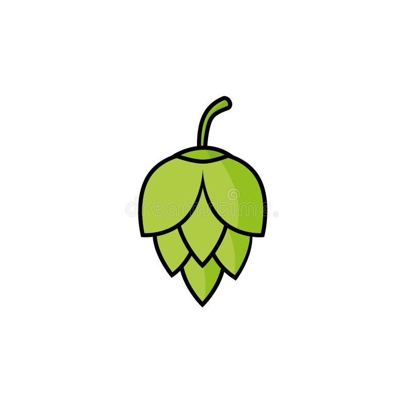 Hop Icon Beer Cone Leaf Sign,pub Herb Design, Nature Seed Stock ...
