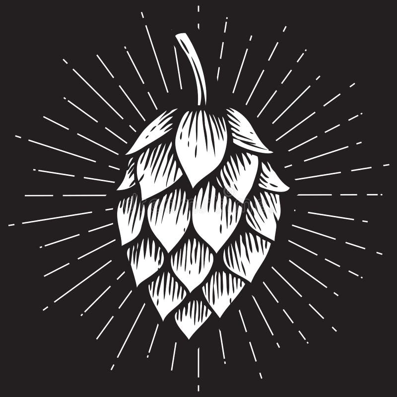 Hop Icon Black and White Vector Stock Illustration - Illustration of ...