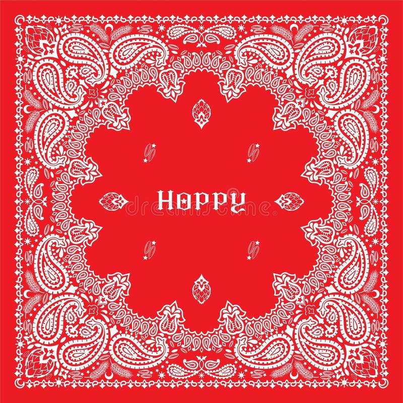 Red Bandanna Print, Hop Bandana Paisley Pattern Stock Vector ...