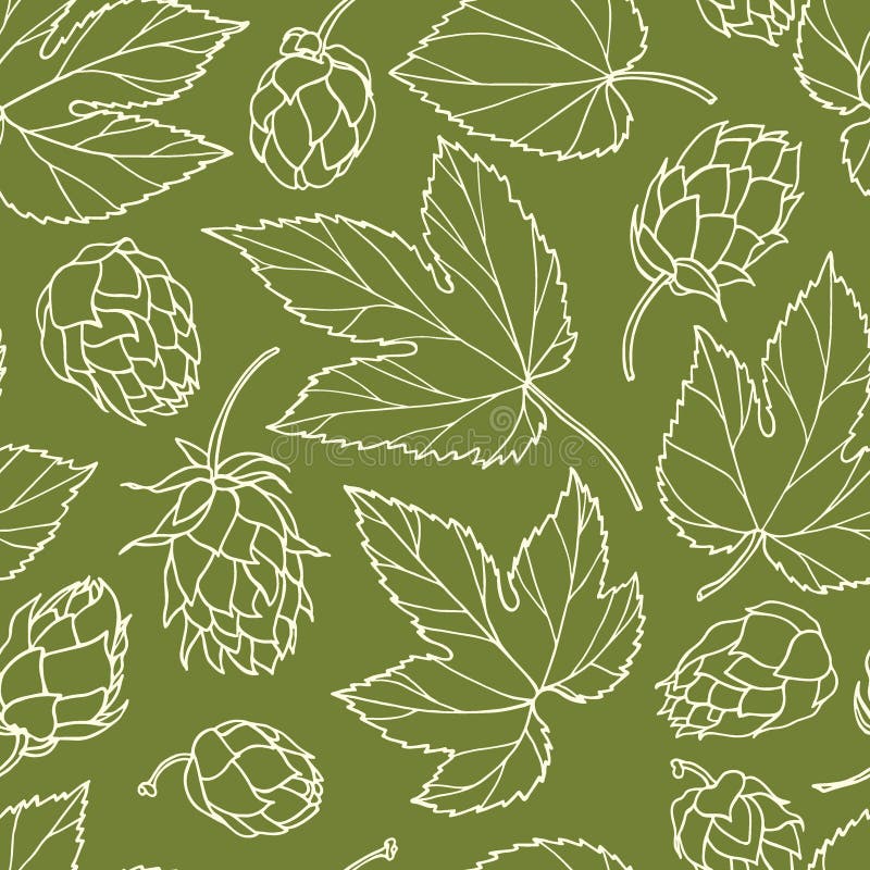 Hop seamless pattern stock vector. Illustration of graceful - 73817430