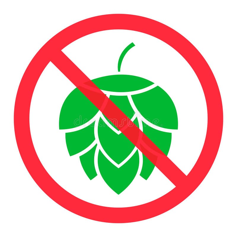 Hop Stop Icon Beer Cone Leaf Sign,pub Herb Design, Nature Seed Vector ...