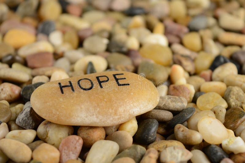 Hope Affirmation Stone stock image. Image of inspiration - 195017663