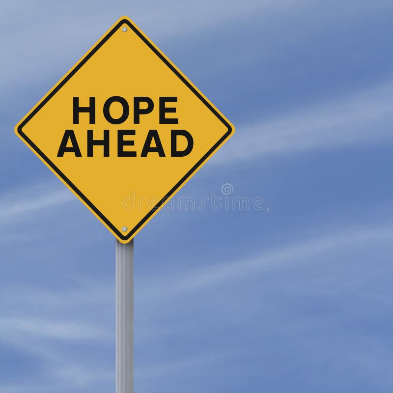 Hope Ahead stock image. Image of motivational, life, blue - 33939821
