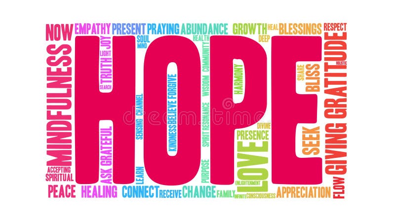 Hope Animated Word Cloud stock footage. Video of flow - 106980078