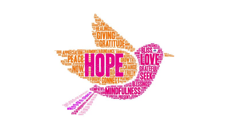 Hope Animated Word Cloud stock footage. Video of flow - 106980078