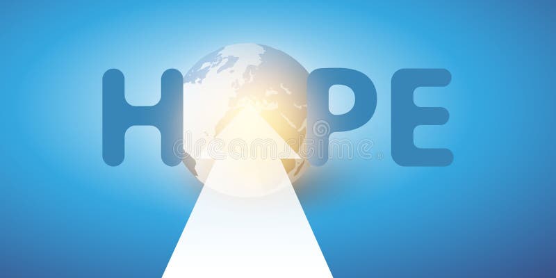 Hope - Arrow Pointing To an Earth Globe - Vector Design Concept Stock ...