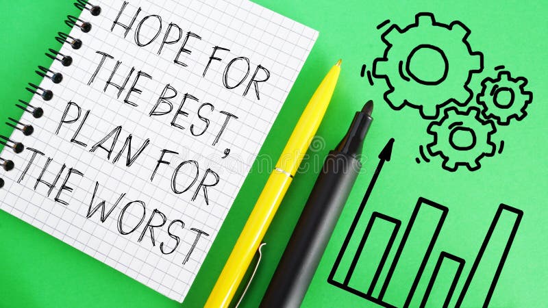 Hope for the Best, Plan for the Worst is Shown Using the Text Stock ...