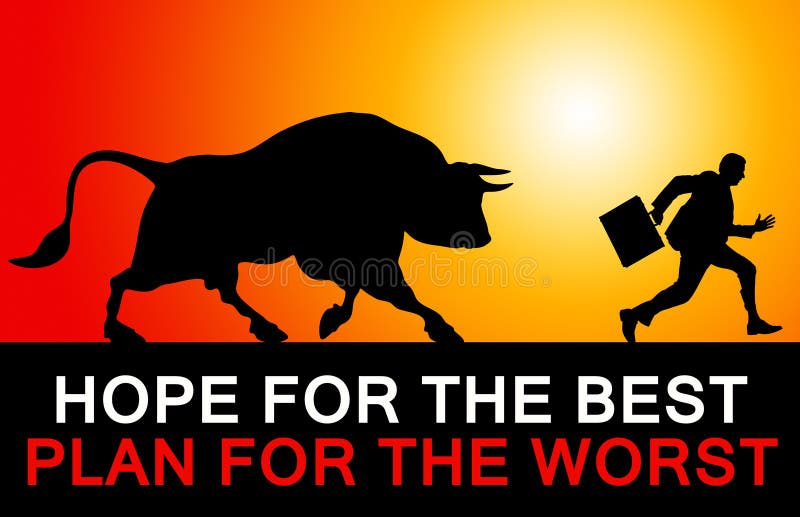 Hope For The Best Prepare For The Worst Proverb Stock Vector ...