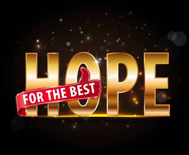 Hope For The Best Prepare For The Worst Proverb Stock Vector ...