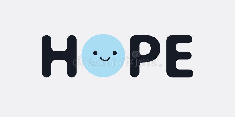 Hope - Blue and Black Minimalist Heading, Typography, Type Script ...