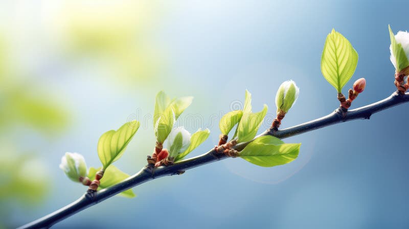 Hope budding tree stock illustration. Illustration of life - 375612085