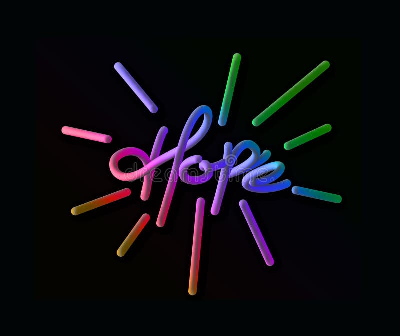 Hope 3D text stock illustration. Illustration of unique - 76138142
