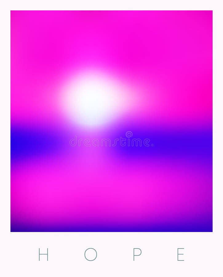 Hope - Colorful Gradient Design with a Motivational Quote. Vector ...