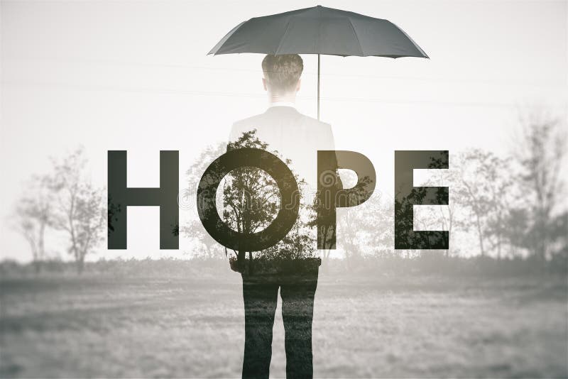 Hope concept stock photo. Image of person, cloudy, cover - 84284360