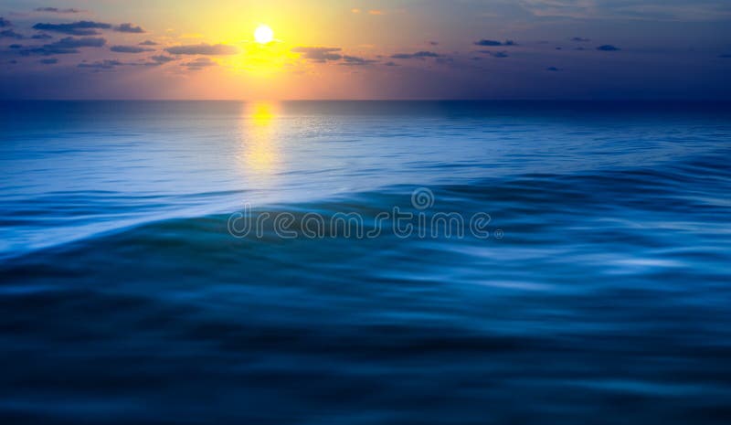 Hope Concept.Sea Wave with Sunrise Stock Image - Image of sunrise ...