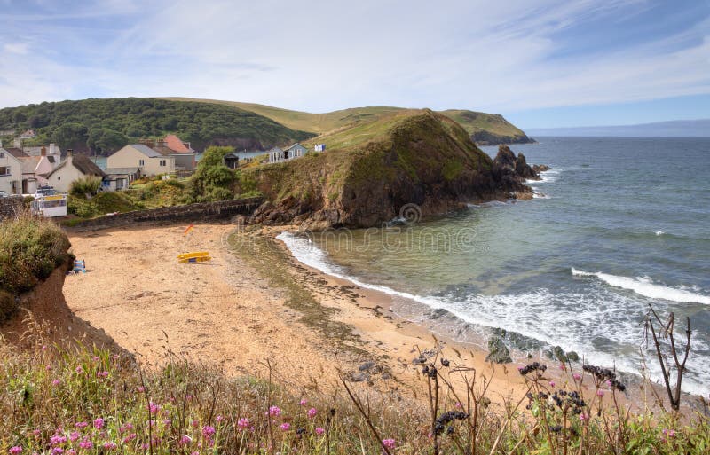 Hope Cove, Devon stock image. Image of coast, blue, united - 35595177