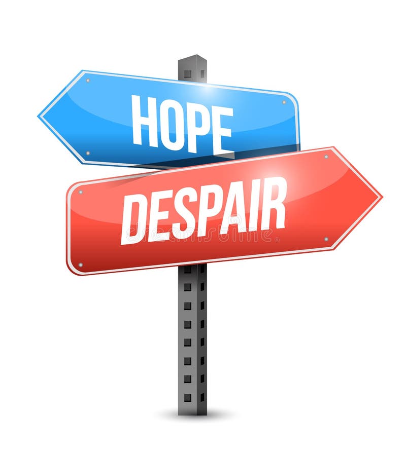 Hope or Despair stock illustration. Illustration of contrast - 34445477