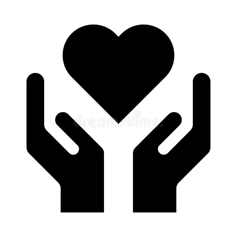Hope Icon, Human Hand with Empty Symbol, Help and Protection Graphic ...