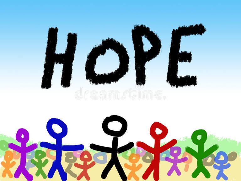 Child S Illustration of Hope Stock Illustration - Illustration of ...