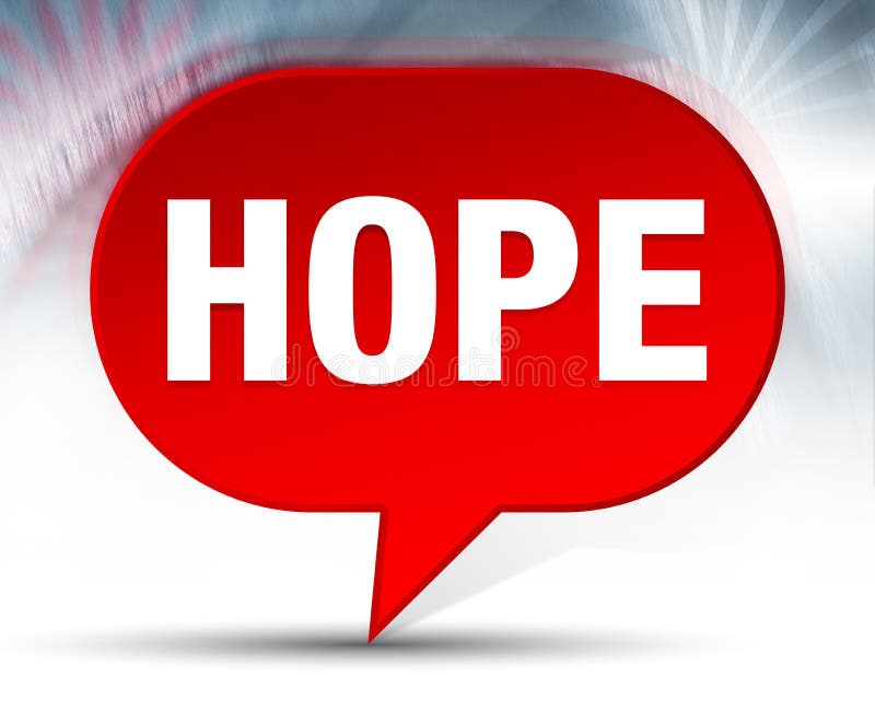 Hope Red Bubble Background stock illustration. Illustration of isolated ...