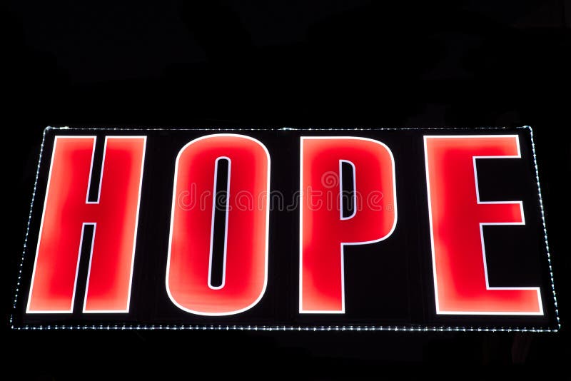 HOPE in Lights stock image. Image of illuminations, lights - 83000393
