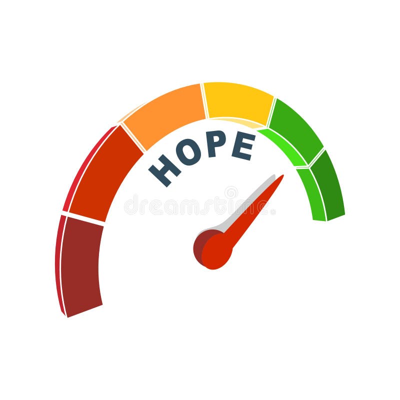 Hope Measuring Device with Arrow and Scale. Stock Vector - Illustration ...