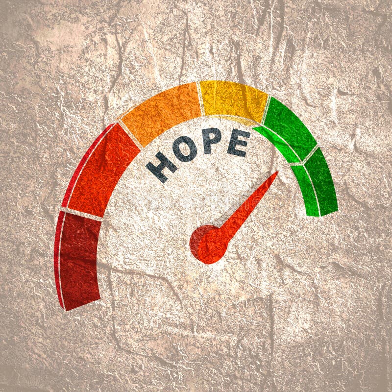 Hope Measuring Device with Arrow and Scale. Stock Photo - Image of ...