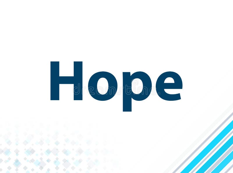 Hope Modern Flat Design Blue Abstract Background Stock Illustration ...