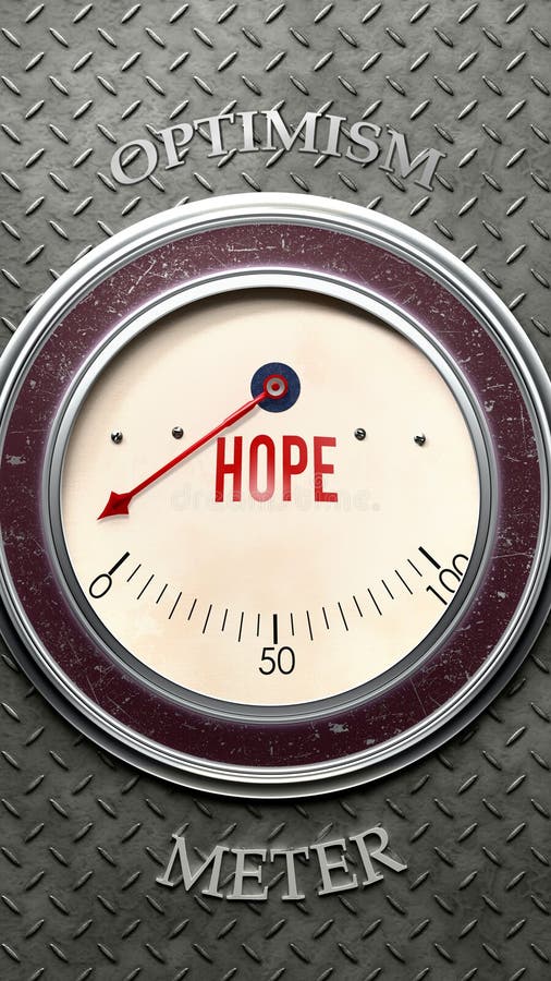 Hope and Optimism that is Hitting a Full Scale, Showing a Very High ...