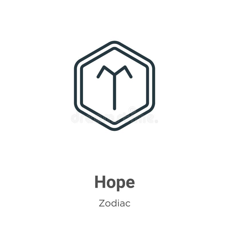 Hope Outline Vector Icon. Thin Line Black Hope Icon, Flat Vector Simple ...