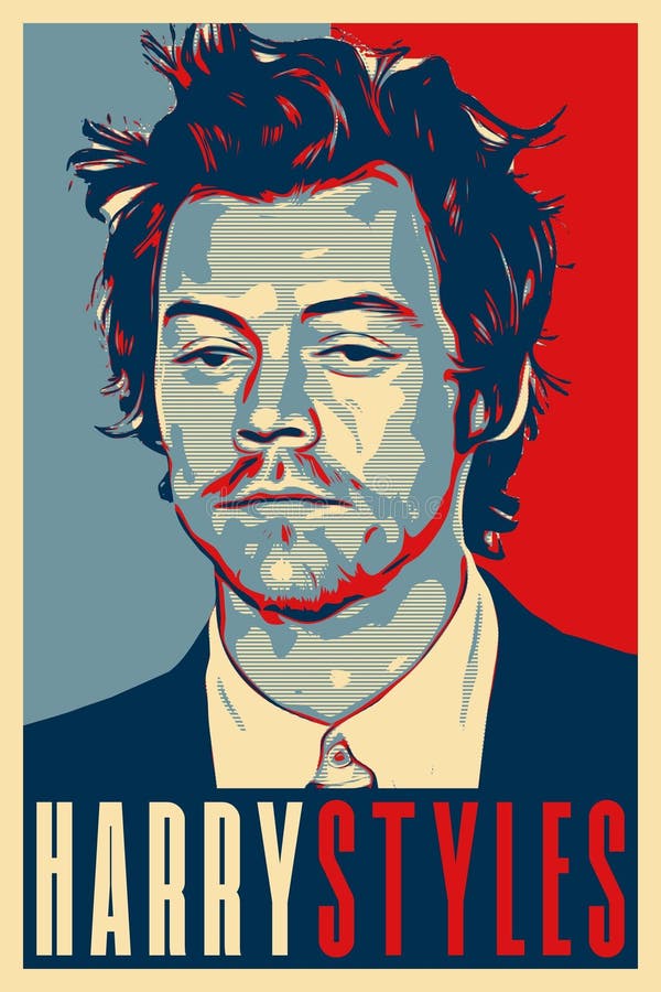 Harry Styles Illustration in Modern Hope Poster. Editorial Stock Photo ...