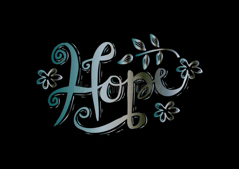 Hope decorative lettering. stock illustration. Illustration of ...