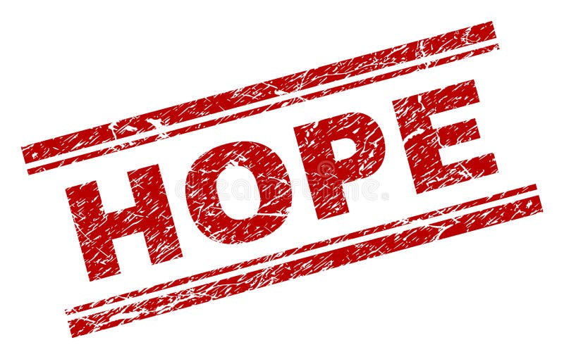 Scratched Textured HOPE Stamp Seal Stock Vector - Illustration of label ...