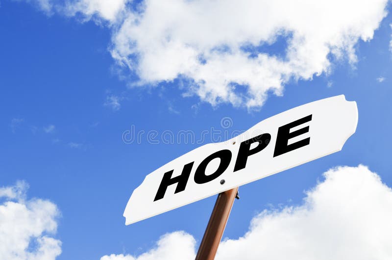 Hope Sign stock photo. Image of next, clouds, hope, completion - 12346248