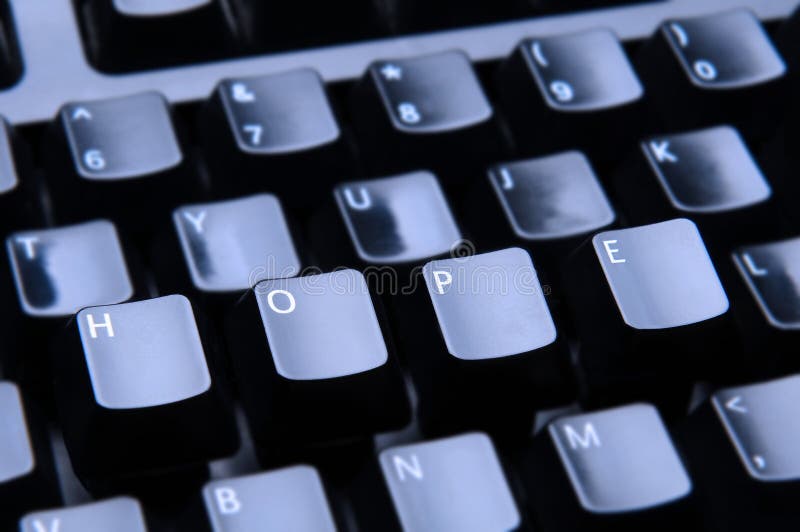 Hope Spelled Out on Keyboard Stock Photo - Image of button ...