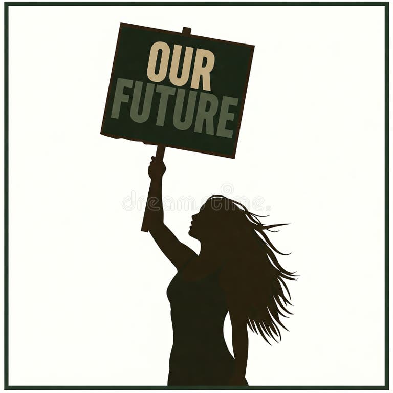 Hope and Strength in Activism Stock Illustration - Illustration of ...