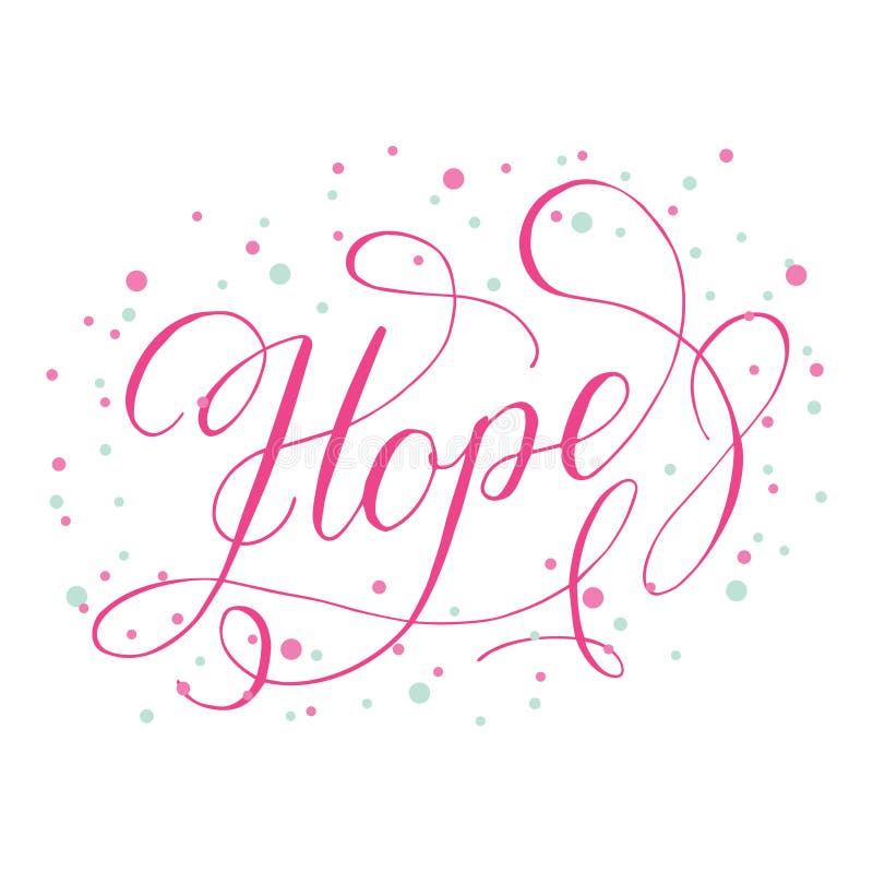 Hope Text Calligraphy with Decor Elements Vectorposter about Eat with ...