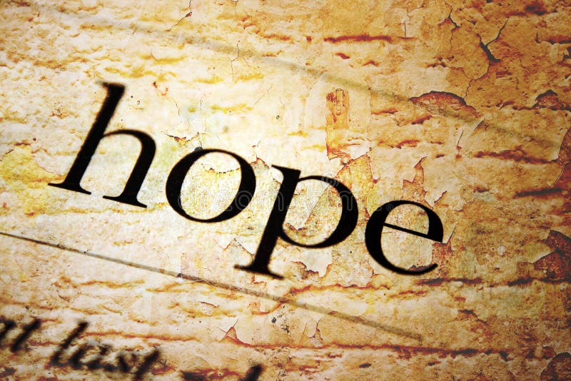 Hope Text On Grunge Background Stock Photo - Image of note, office ...