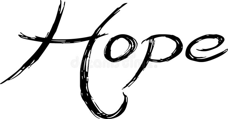Hope Text Sign Illustration Stock Vector - Illustration of element ...