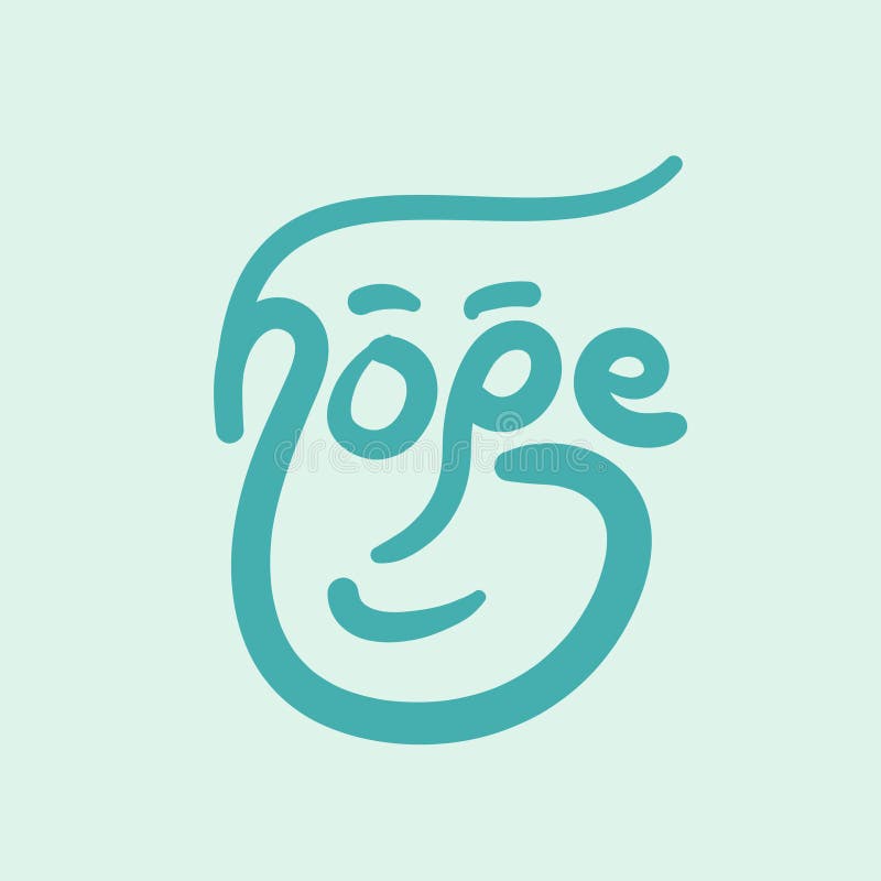 Hope - Typography Design about Hope Concept Stock Vector - Illustration ...