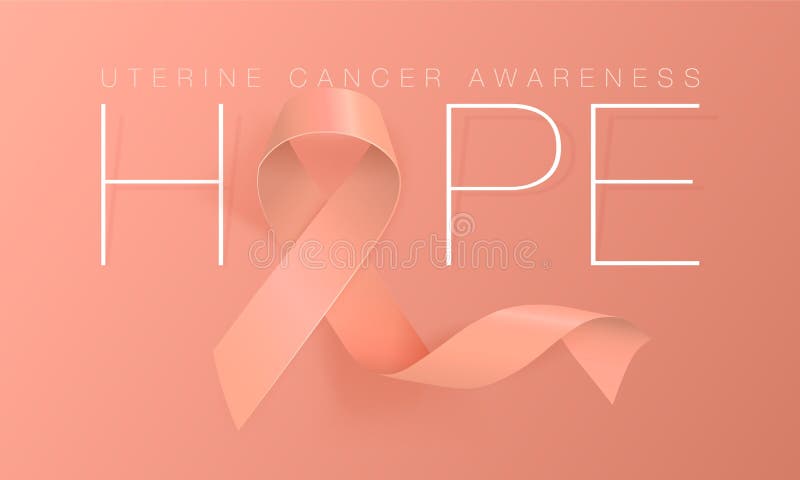 Hope Uterine Cancer Awareness Calligraphy Poster Design Realistic