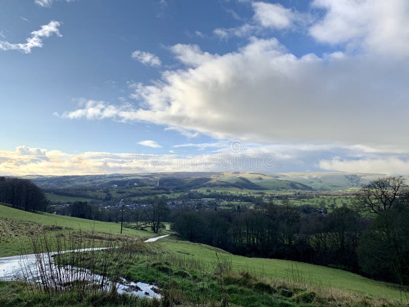 Hope Valley Derbyshire stock photo. Image of cloud, peak - 172662286