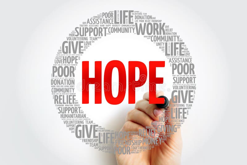 HOPE Word Cloud Collage, Concept Background Stock Image - Image of ...