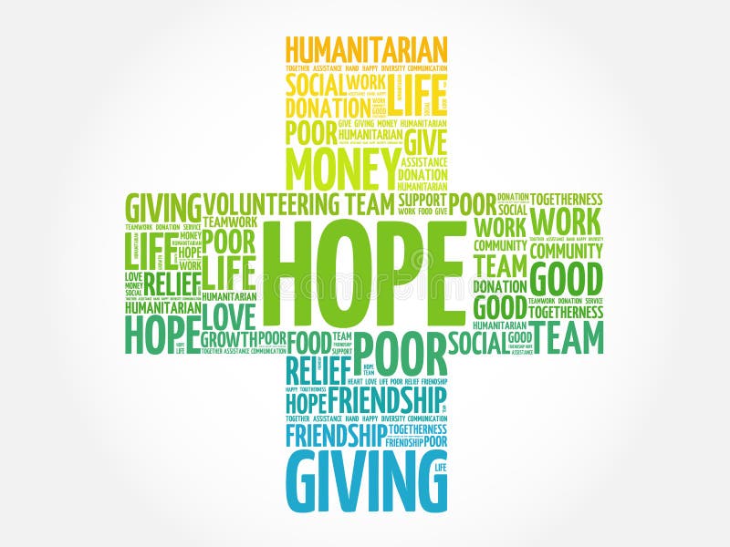 HOPE word cloud collage stock illustration. Illustration of holding ...