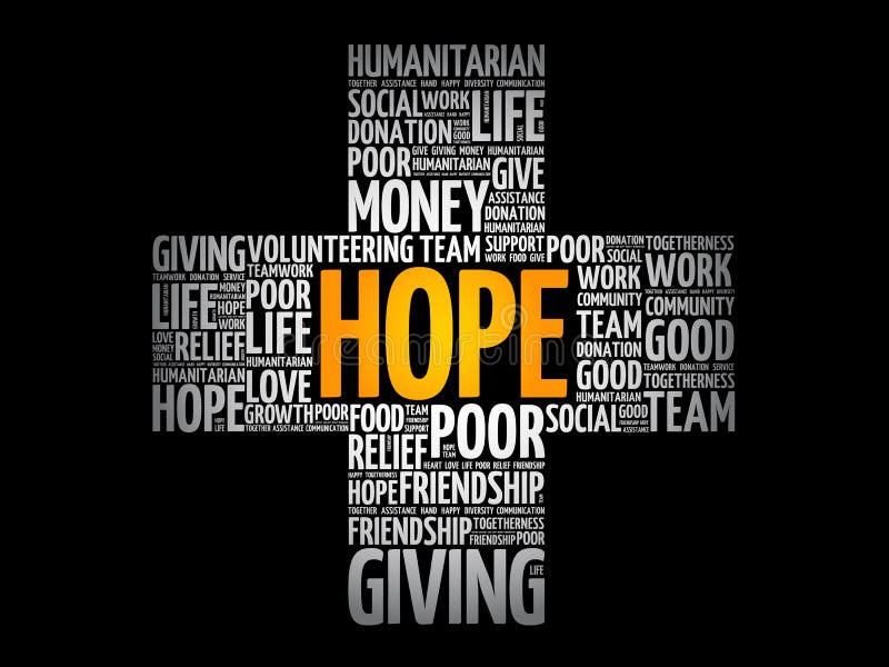 HOPE word cloud collage stock photo. Image of assistance - 198039686