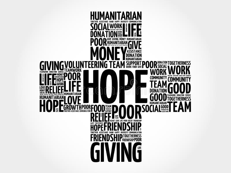 HOPE word cloud collage stock illustration. Illustration of cross ...
