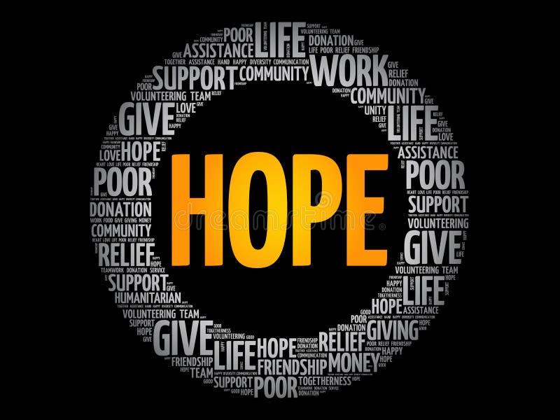 HOPE word cloud collage stock illustration. Illustration of religion ...